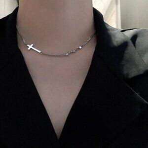 Jewelry | New 925 Sterling Silver Cross Chain Necklace | Poshmark